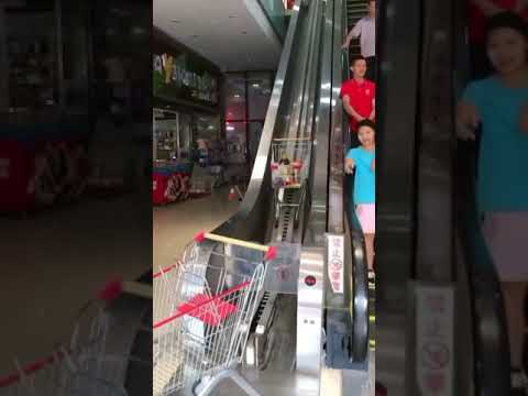 An escalator for your shopping cart. Looks useful!