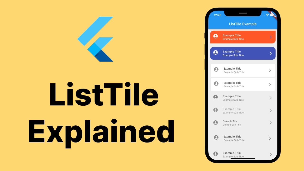 Flutter ListTile Widget Tutorial | Flutter Widget Explained