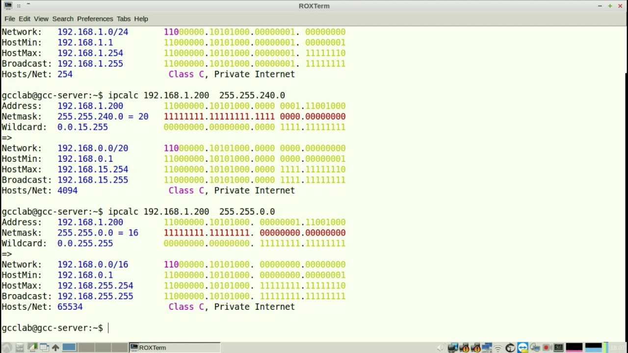 Linux Command: ipcalc