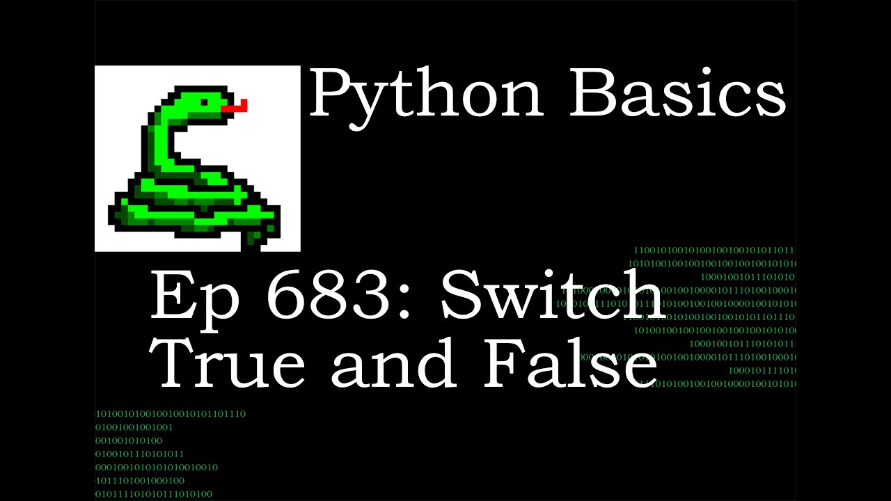 Python Basics Tutorial Switch Between True and False Best Practice