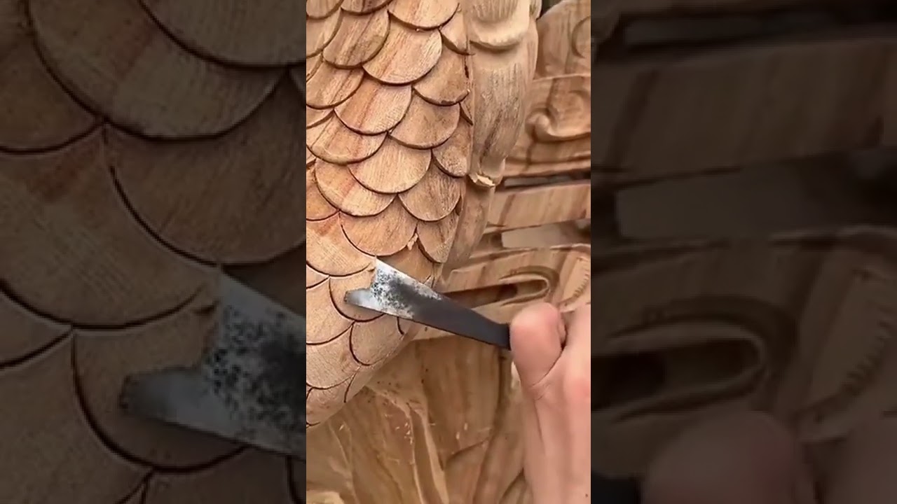 Entalhe em madeira de Dragão