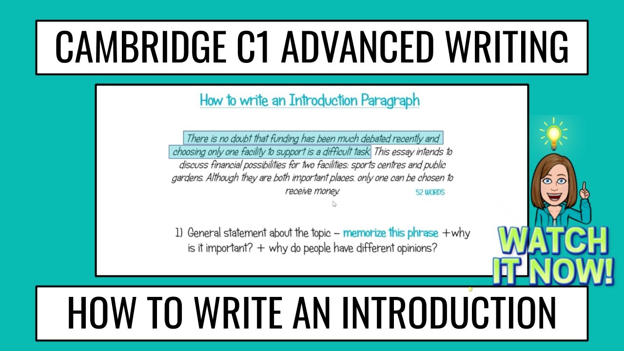Cambridge C1 Writing Task 1 - How to Write an Introduction