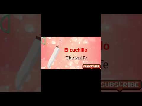 The knife in Spanish language vocabulary