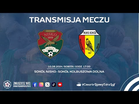 🔴[NA ŻYWO] Sokół Nisko - Sokół Kolbuszowa Dolna | 4 Liga Podkarpacka, 2024-08-10, godz. 17