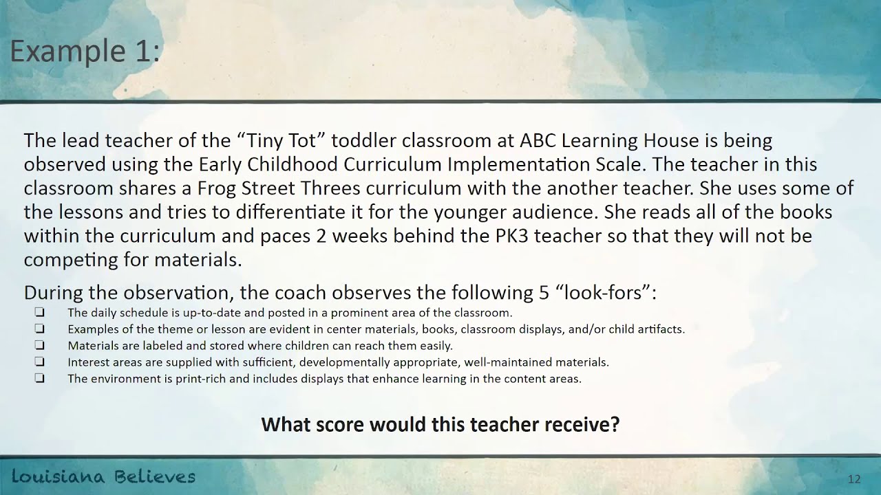 Curriculum Implementation Scale