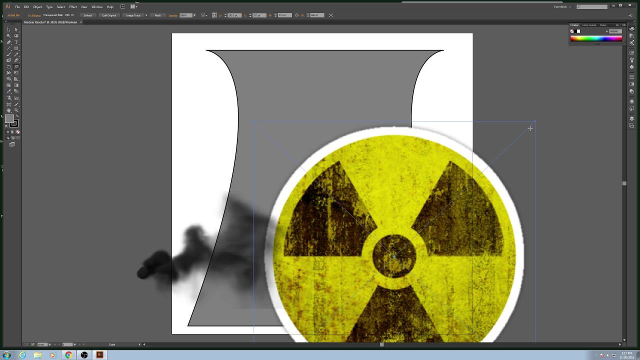 Adobe Illustrator - Nuclear Reactor with Transparent Background