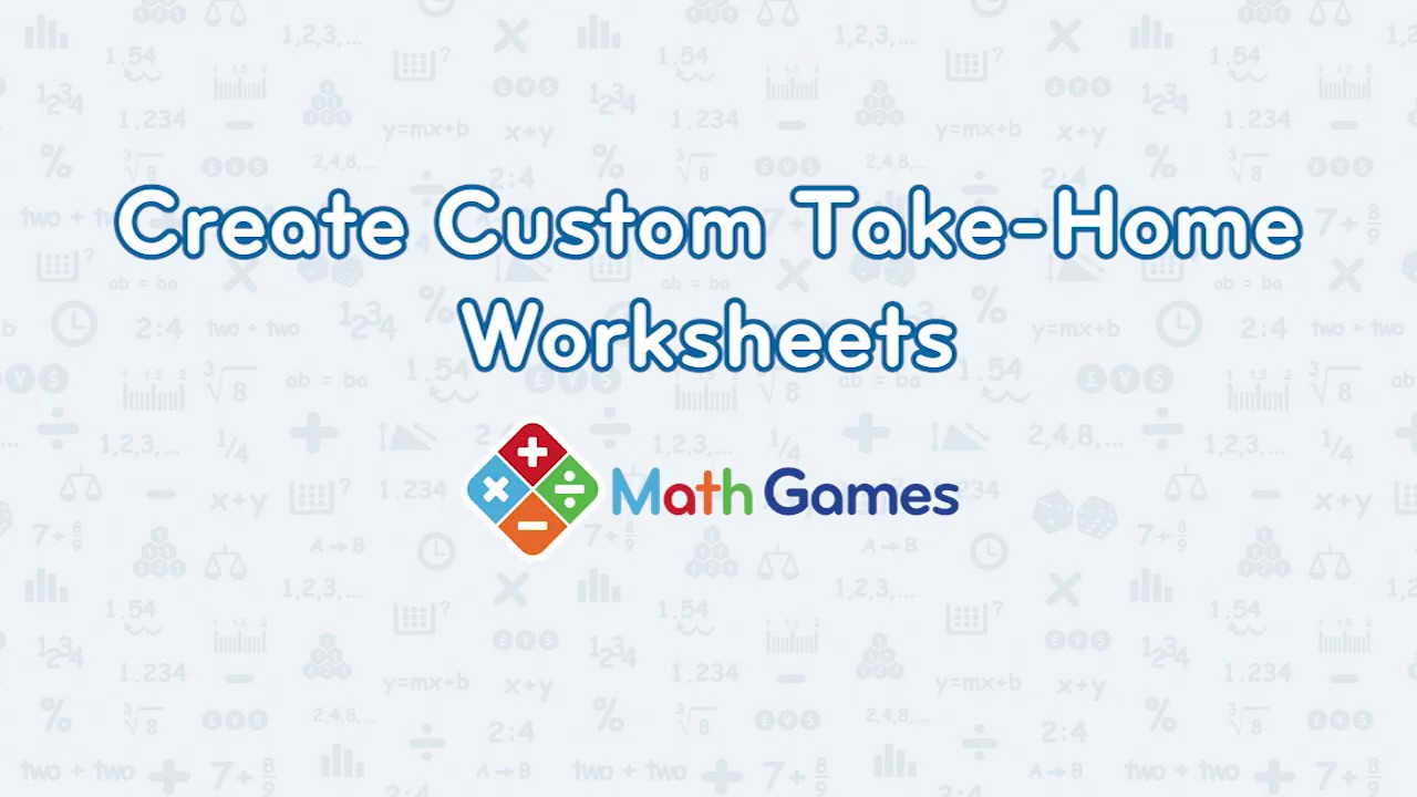 Free Generated Math Worksheets