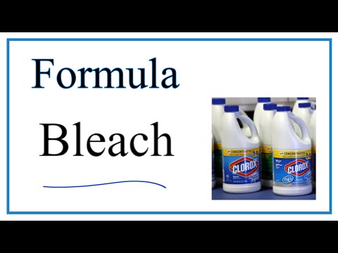 Chemical Name and Formula for Liquid Bleach