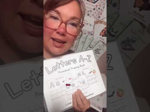 Alphabet preschool tracing book #homeschoolingfun #homeschoolprogram