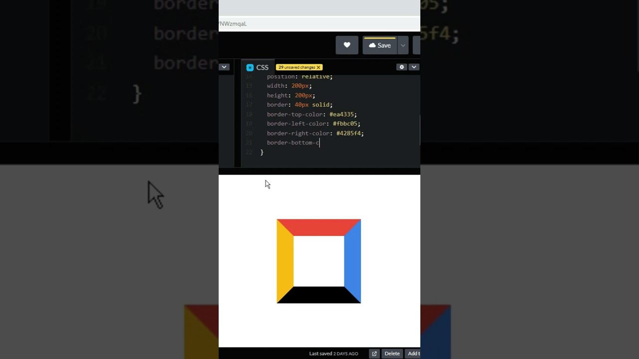 How To Make Google Logo Using CSS | Google Logo Design in CSS #shorts  #cssshorts