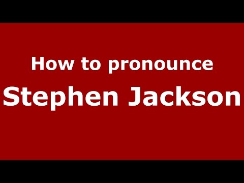 How to pronounce Stephen Jackson (American English/US) - PronounceNames.com