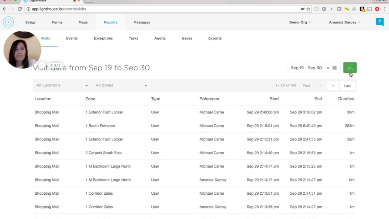 Lighthouse.io_Exporting Data