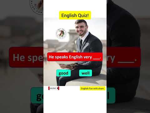 English Quiz | good VS Well #shorts #good #well #testyourenglish #trendingshorts