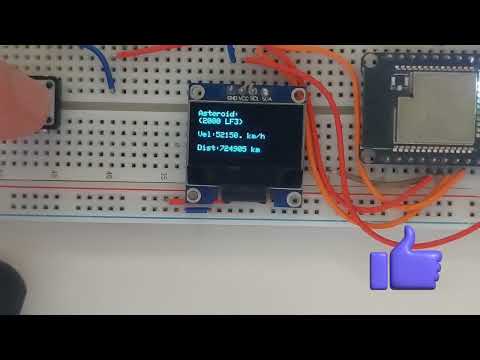 ESP32 Near-Earth asteroids tracker display on oled