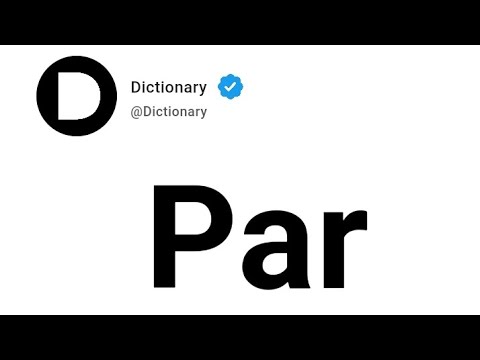 Par Meaning In English