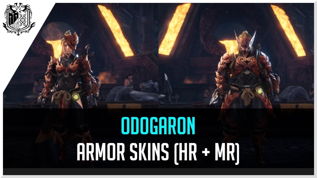 Monster Hunter World - All Odogaron Armor Skins | Male, Female, HR, MR | Preview