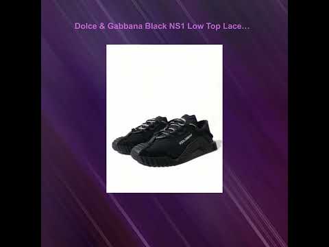 Step up your game with these stunning Dolce & Gabbana Black NS1 Low Top Lace Up Sneakers for women.👟