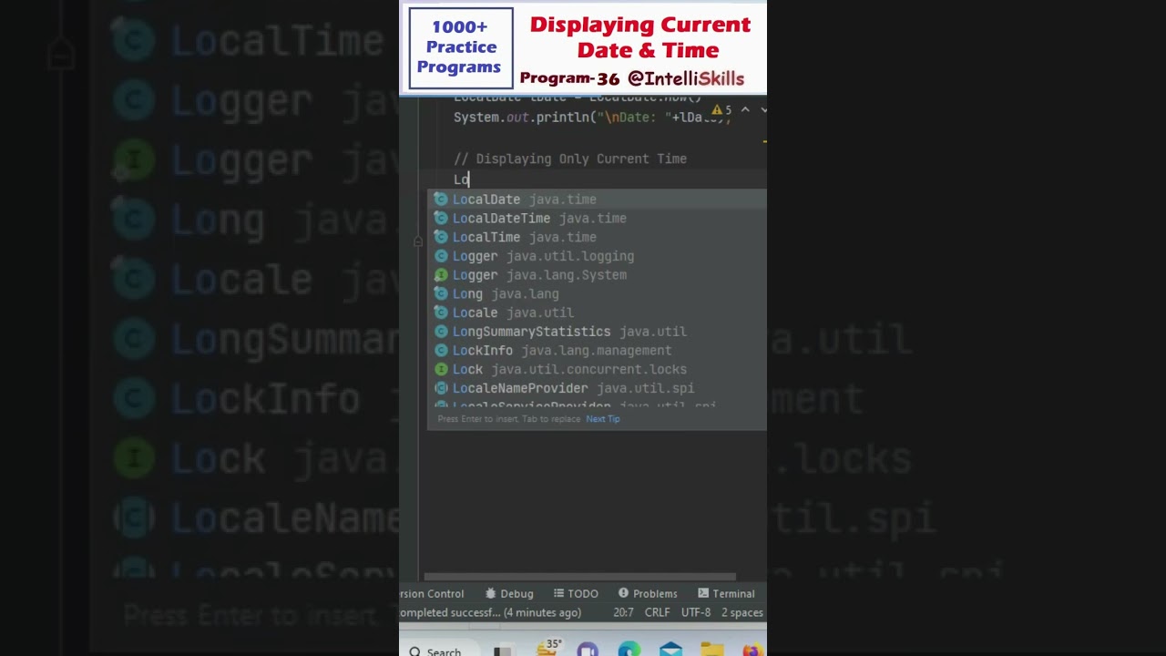 [Beginners] Get Current Date and Time in Java | LocalDateTime | #Shorts #java #coding