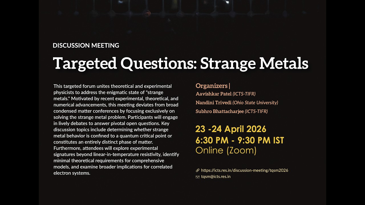 Targeted Questions: Strange Metals - Day 01