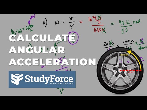 Calculating Angular Acceleration | An automobile is traveling at 60 km/h...
