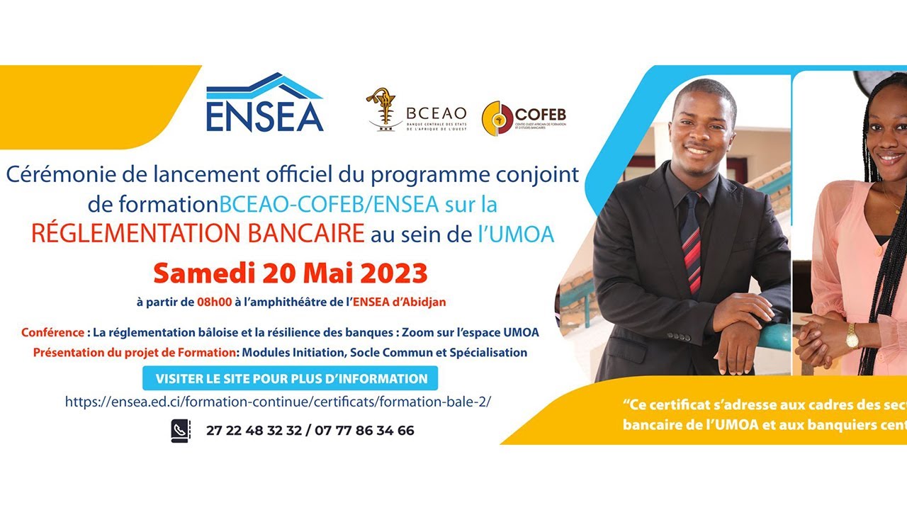 Lancement du programme de formation conjointe ENSEA / BCEAO-COFEB | Sam 20 Mai 2023