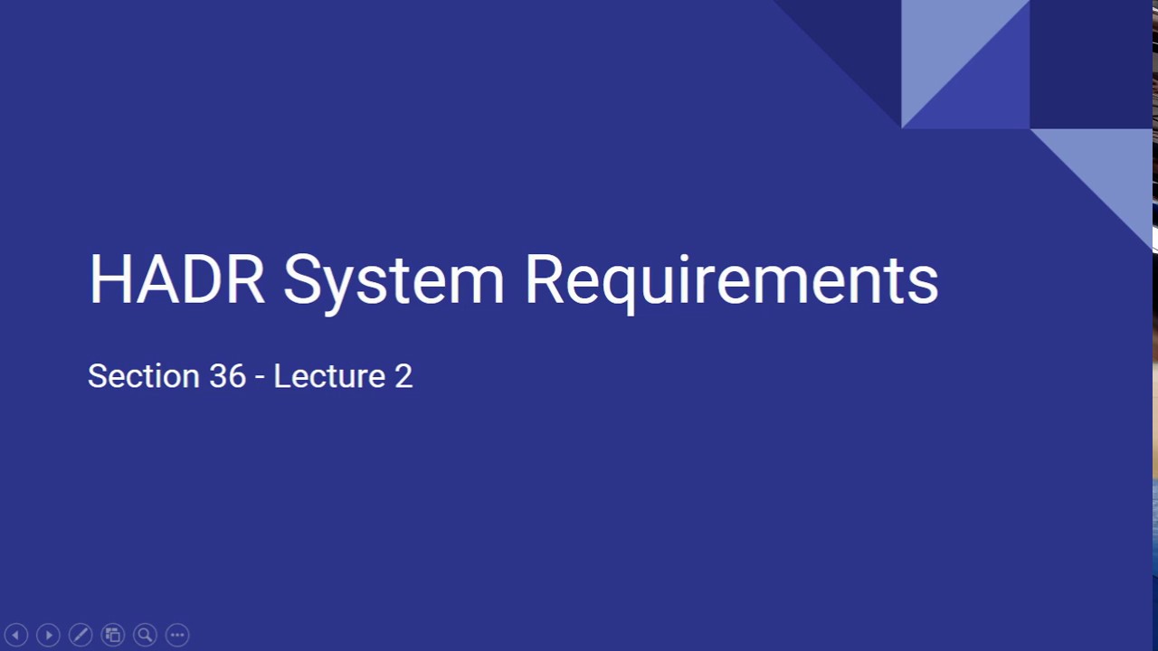 S36L2 -  HADR System Requirements