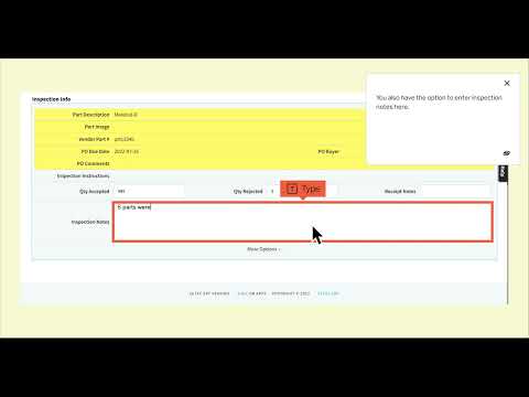 How to Create a Receiving Inspection