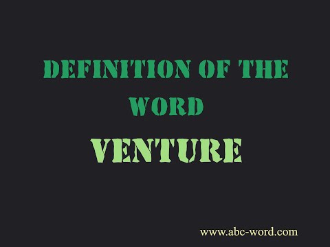 Definition of the word "Venture"