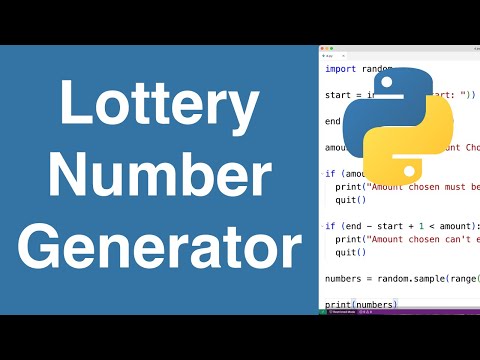 Lottery Number Generator | Python Example