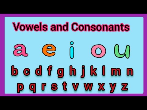 Vowels and Consonants/Vowels and Consonants for kids/Vowels and Consonants for kindergarten,ukg,kg