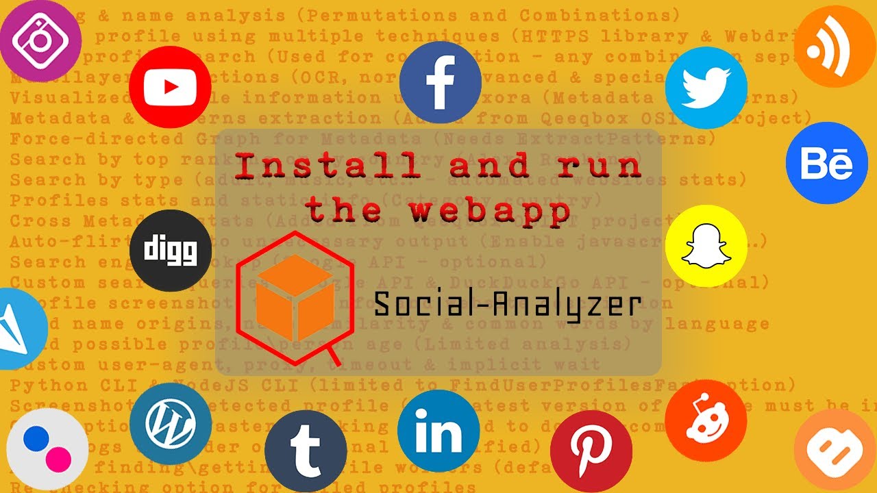 Fast OSINT with Social Analyzer and 1,000+ social networks - Install and webapp
