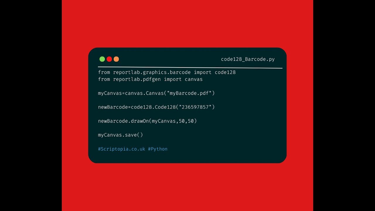 Python ReportLab - Generate a Code 128 barcode