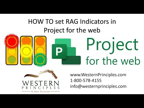 How to set RAG indicators in Microsoft Project for the web