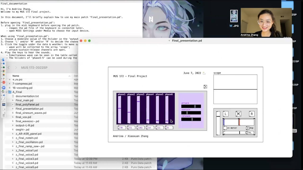 [Pure Data | Pd] Polyphony Synth Panel | design interface