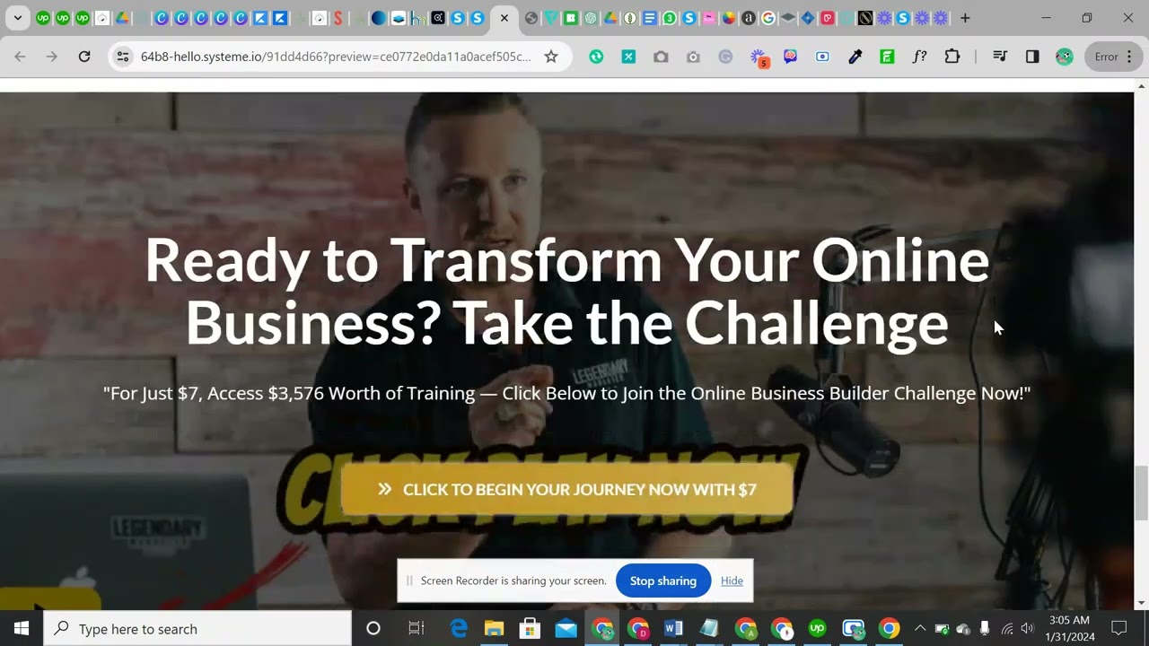 Systeme io HTML Landing page design