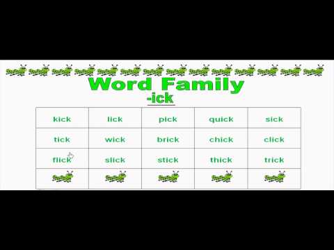 Word Family "ick"