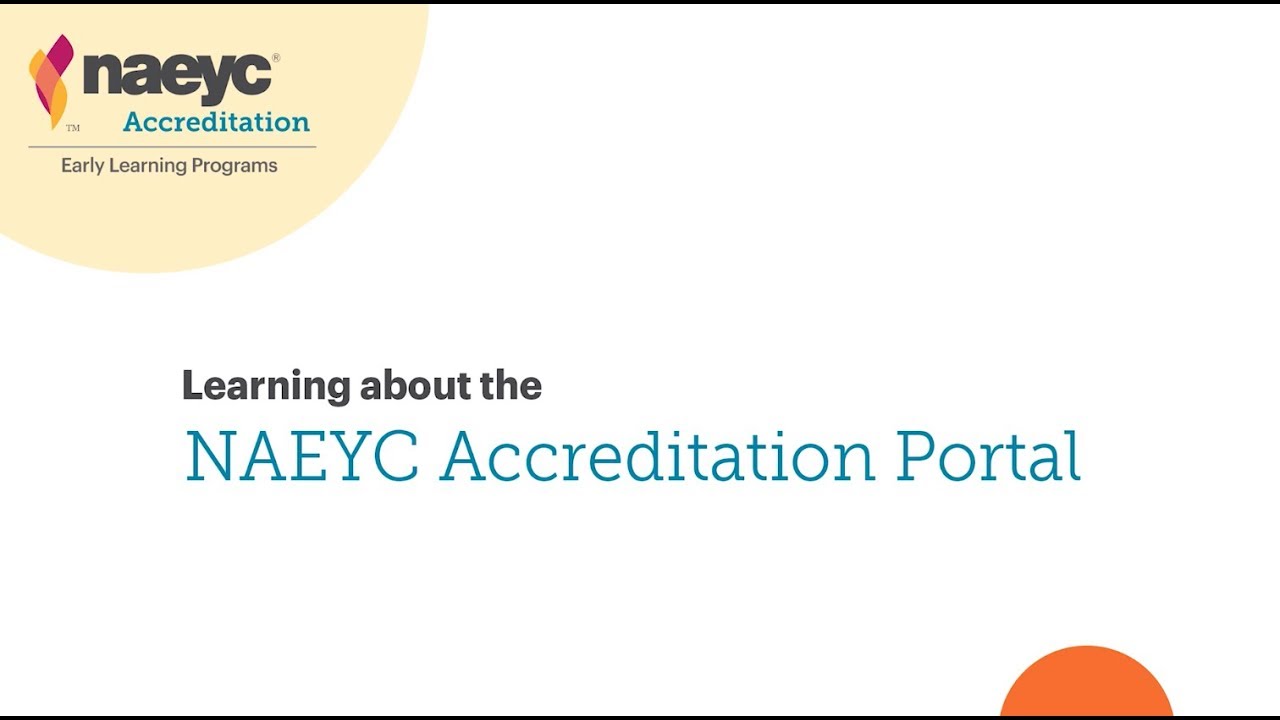 NAEYC Early Learning Program Accreditation Portal