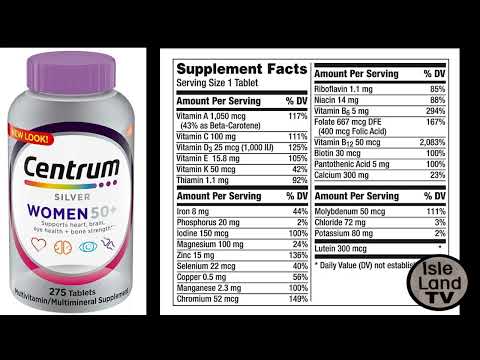 Centrum Silver for Women 50+ Supplement Facts