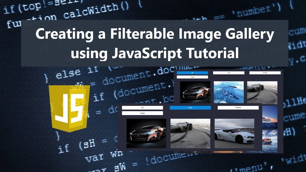 Creating a Filterable Image Gallery using JavaScript Tutorial DEMO