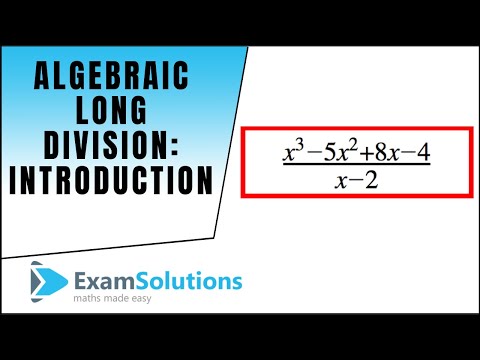 Year 11 Additional Maths – VIdeo 1 of 2 (Algebraic Long Division) from ...