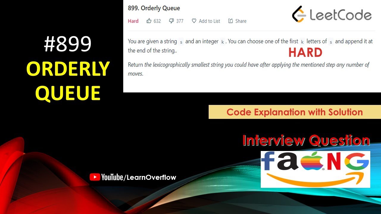 Orderly Queue | LeetCode 899 | Java | Intuitive Solution with Explanation @LearnOverflow