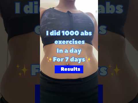 Results ~ 7 days 1000 abs exercise ~ before/ after✨#absworkout #workoutchallenge #workoutresults
