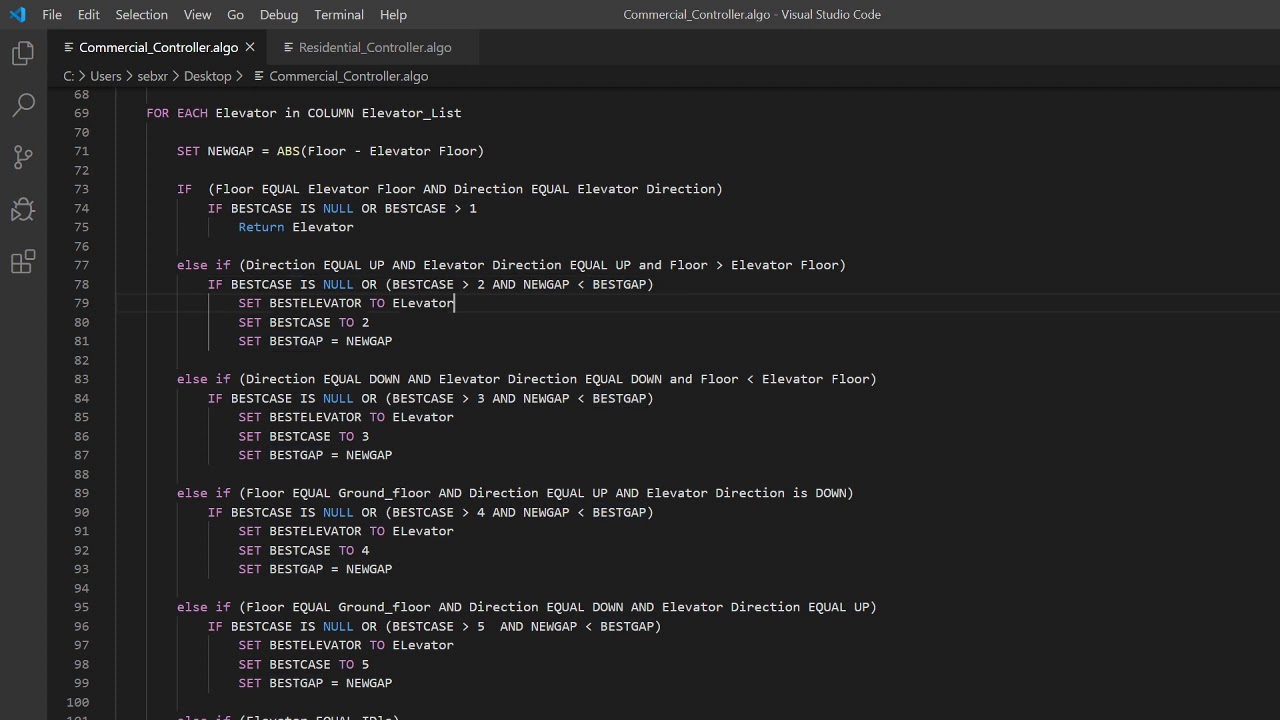Rocket Elevators Controllers   Pseudocode