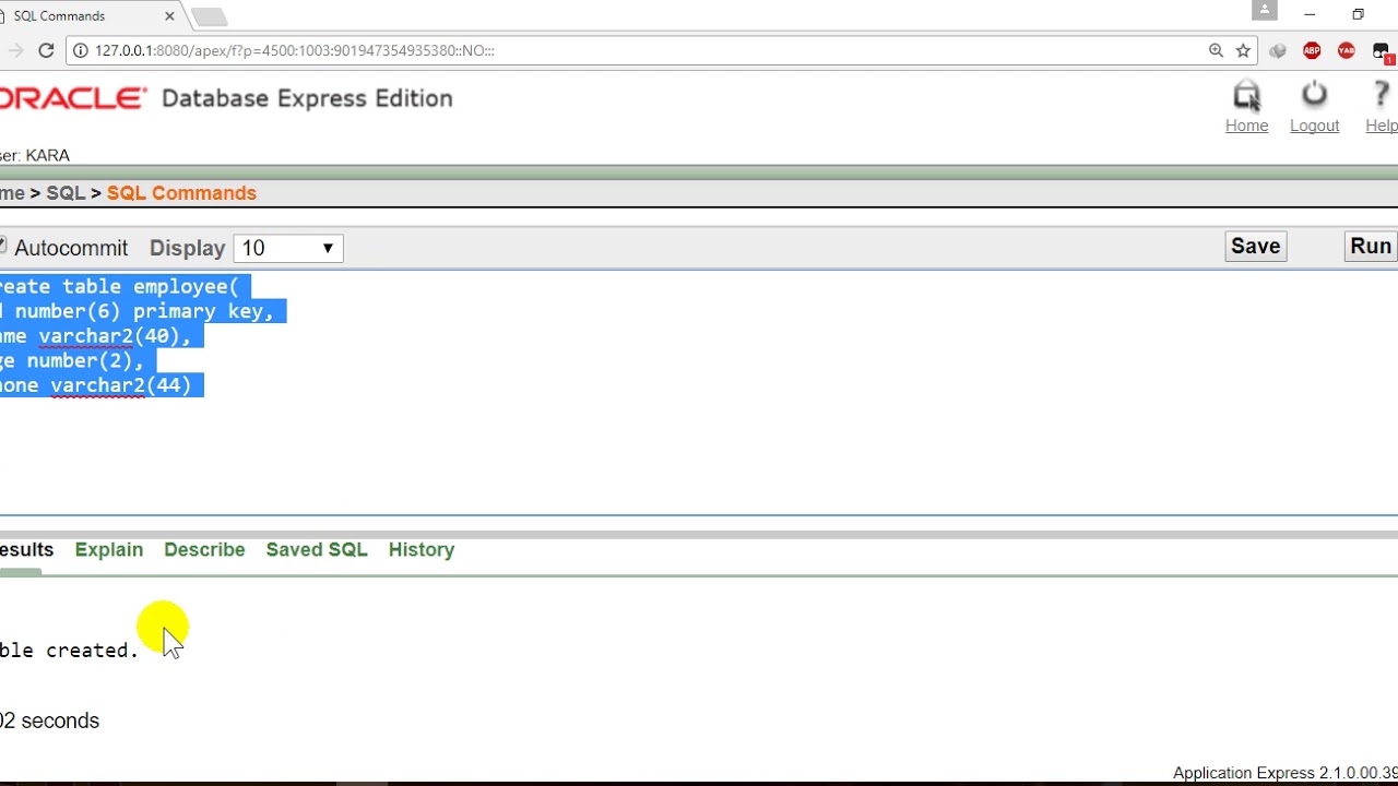 #02  Java + Oracle ::: Create Table in Oracle