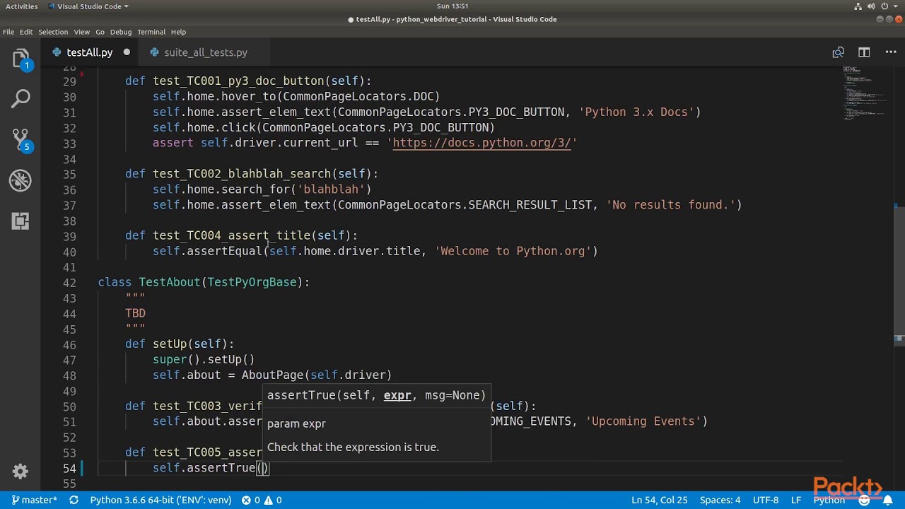 Automating Web Testing with Selenium and Python : Work with Python unittest Module| packtpub.com
