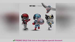 2024 New Marvel Captain America Wolverine Charm Beads fits Pandora charm Original Bracelet 925 Silve