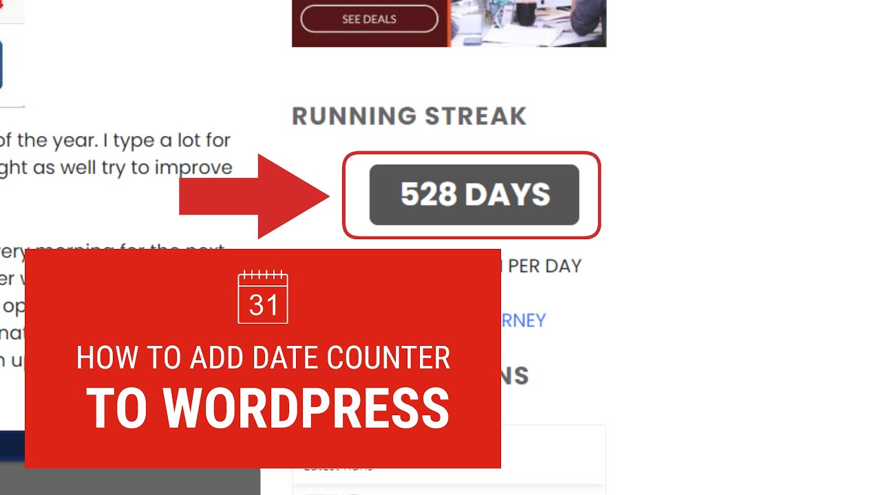 HOW TO ADD DATE COUNTER ON WORDPRESS WEBSITE