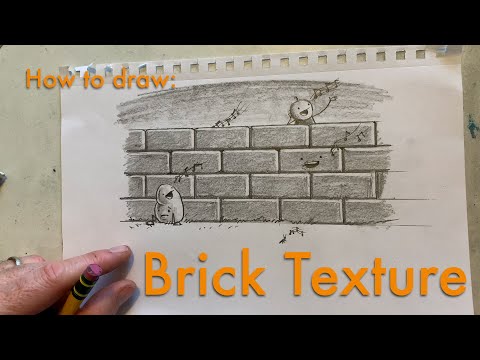 How to Draw 3-D Brick Wall Texture (Easy-ish)