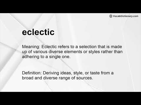 eclectic Meaning