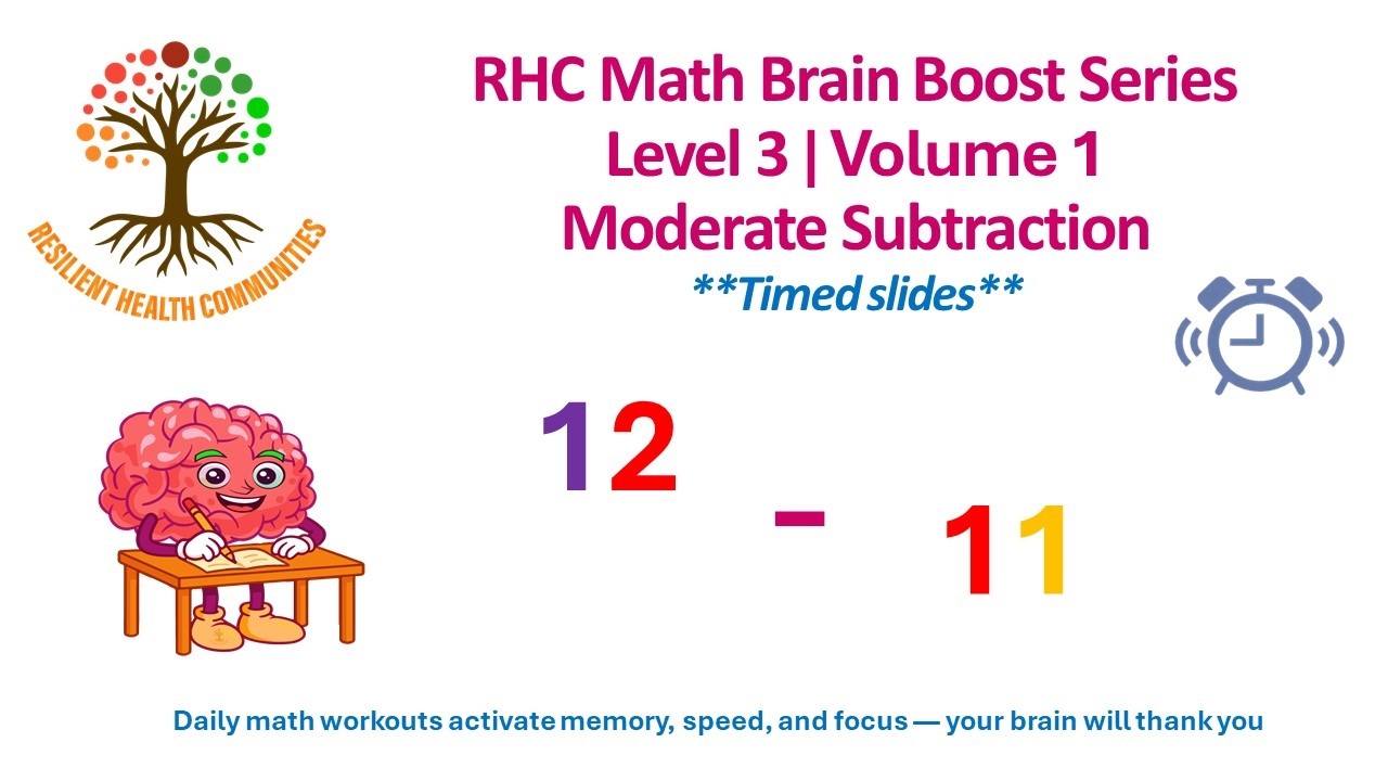 Brain Boost Math | Level 3 | Volume 1 | Moderate Subtraction